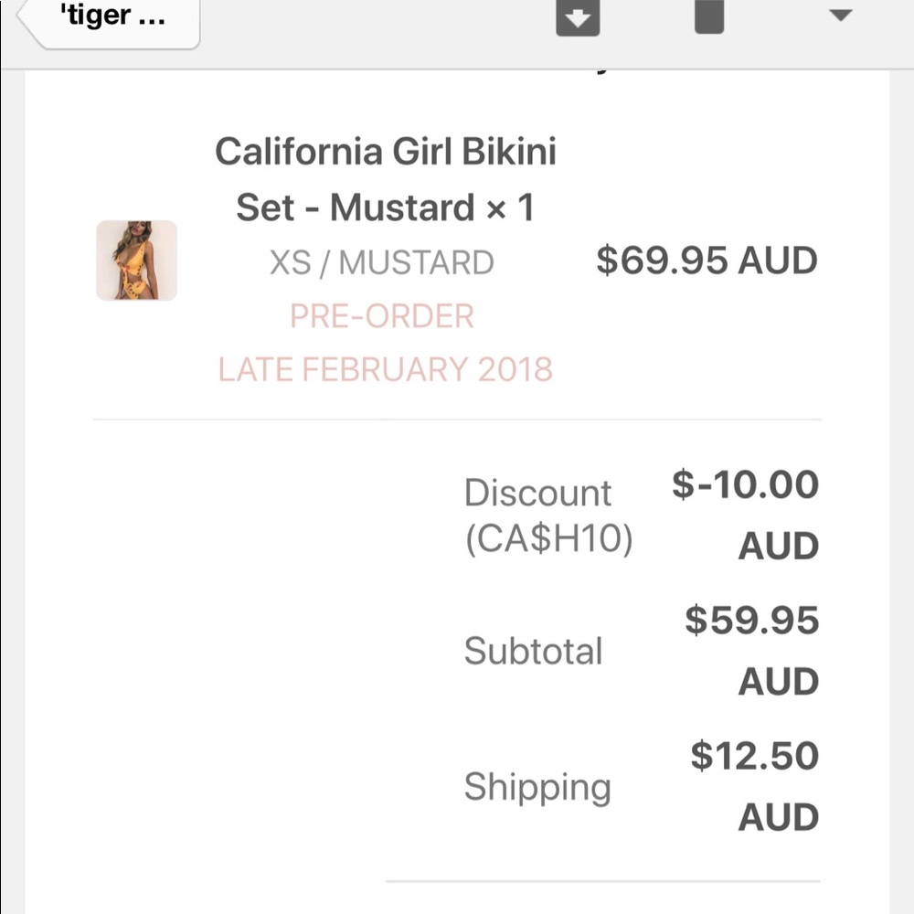 Tiger Mist California Girl Bikini Set Gem 4443
